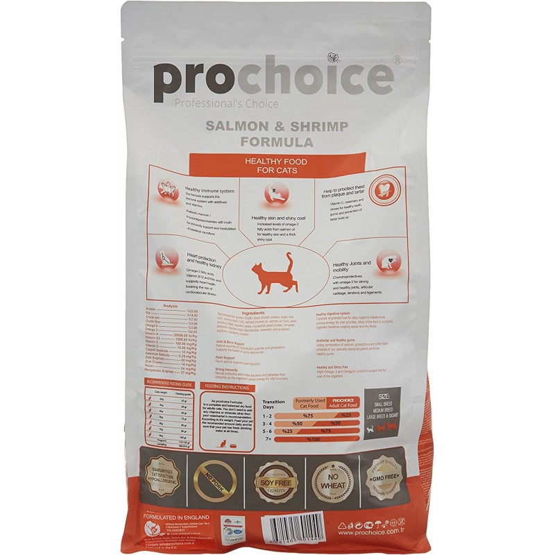 ProChoice Pro 33 Adult Cat Sterilized Salmon and Shrimp Τροφή Για ...